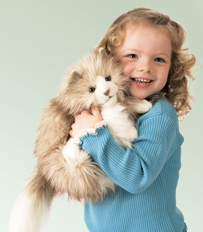 FOLKMANIS PUPPETS - Fluffy Cat Puppet – Home With Kids