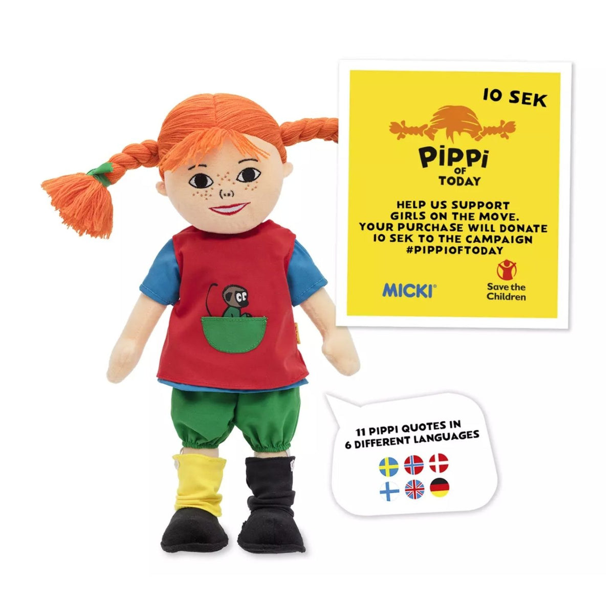 PIPPI LONGSTOCKING - Pippi Longstocking Soft-Bodied Talking Doll – Home ...