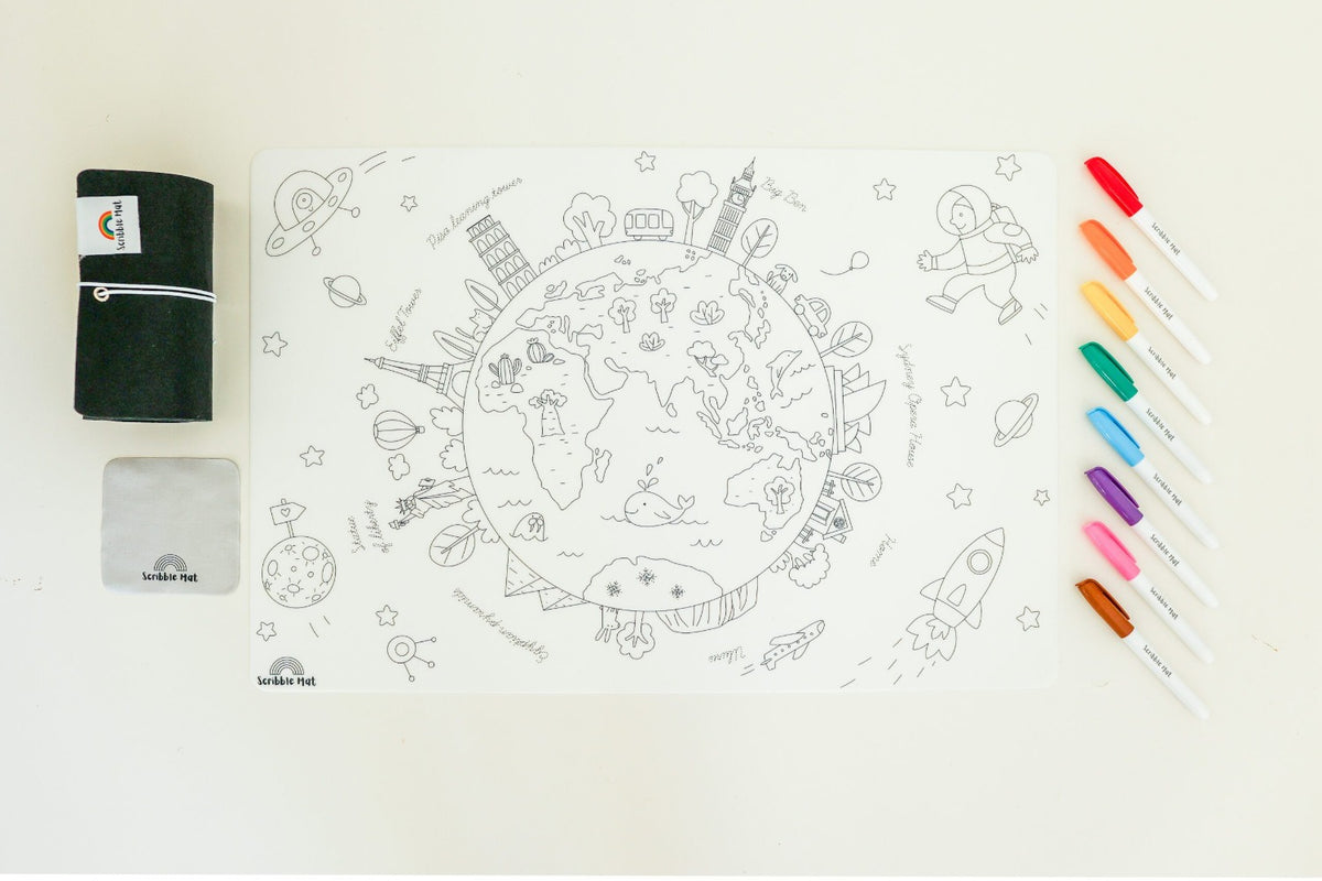 SCRIBBLE MAT - Near & Far - Giant Mat – Home With Kids